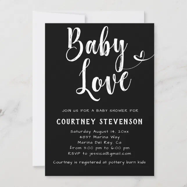 Baby Love Baby Shower Invitation | Zazzle
