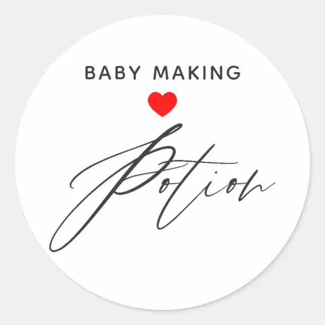 Baby Making Potion Baby Shower Classic Round Sticker | Zazzle