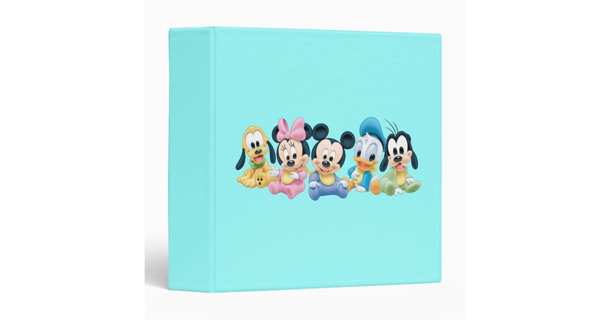 Baby Mickey & Friends 3 Ring Binder | Zazzle