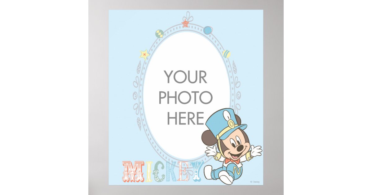 Baby Mickey Mouse Customizable Poster | Zazzle