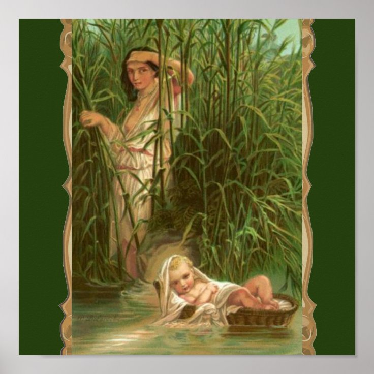 Baby Moses And The River Nile Poster | Zazzle