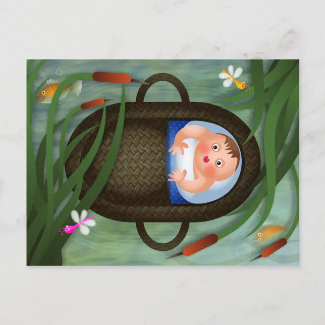 Baby Moses Passover Cartoon Postcard | Zazzle
