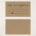 Baby Name Suggestions Card for Baby Shower | Zazzle