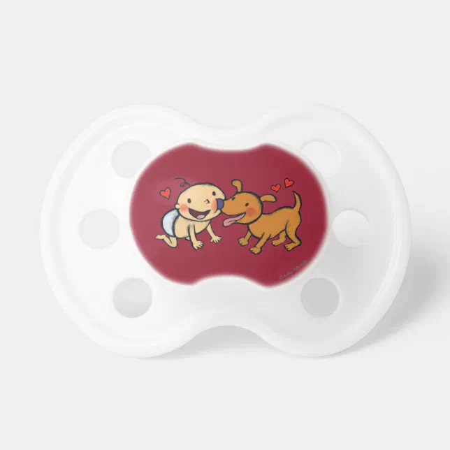 Baby Nose Kisses from the Dog Pacifier | Zazzle
