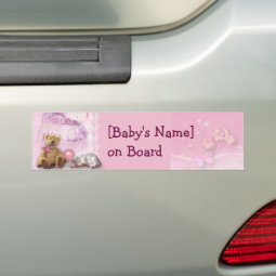 Baby on Board (customizable) Bumper Sticker | Zazzle