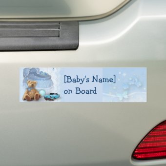 Baby on Board (customizable) Bumper Sticker | Zazzle