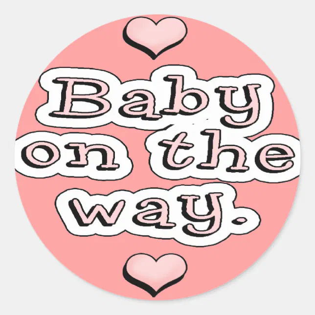 Baby On The Way Classic Round Sticker | Zazzle