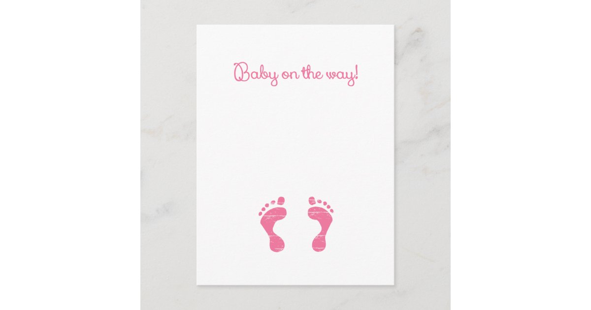 BABY ON THE WAY.png Announcement Postcard | Zazzle.com