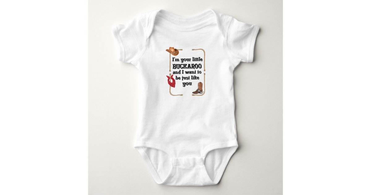 Baby one piece tee - I’m your little buckaroo | Zazzle
