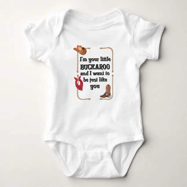 Baby one piece tee - I’m your little buckaroo | Zazzle