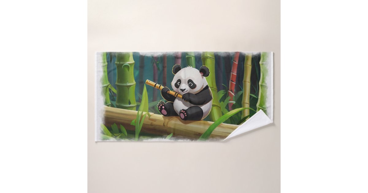 Baby Panda Bear Art for Kids Bath Towel Set | Zazzle