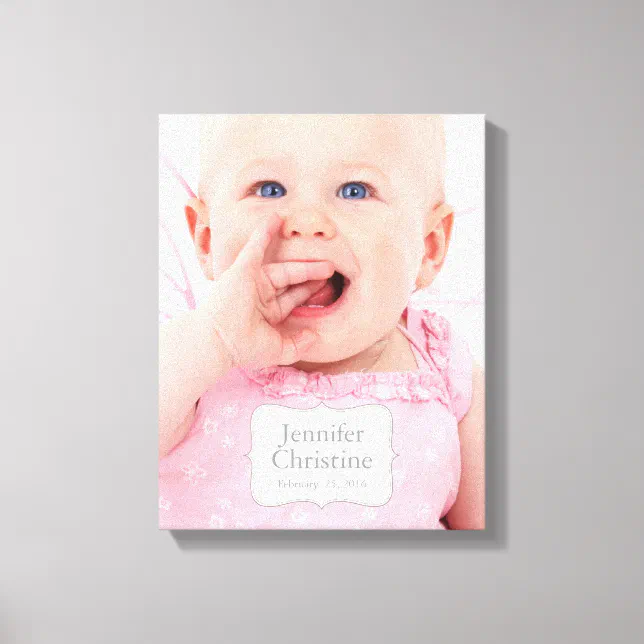 Baby Personalized Wrapped Canvas Art | Zazzle