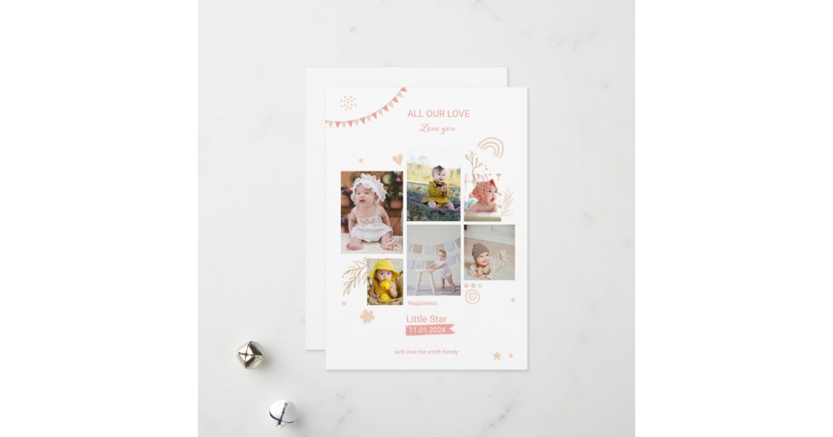 Baby Photo Collage template | Zazzle