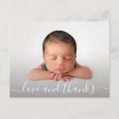 Baby Photo Thank You Birth Announcement Postcard | Zazzle