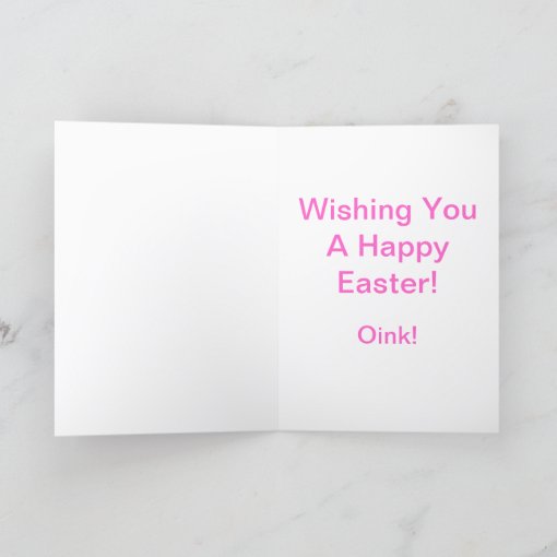 Baby Piglet Pig Easter Card | Zazzle