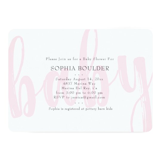 Baby Pink Baby Shower Invitation | Zazzle.com