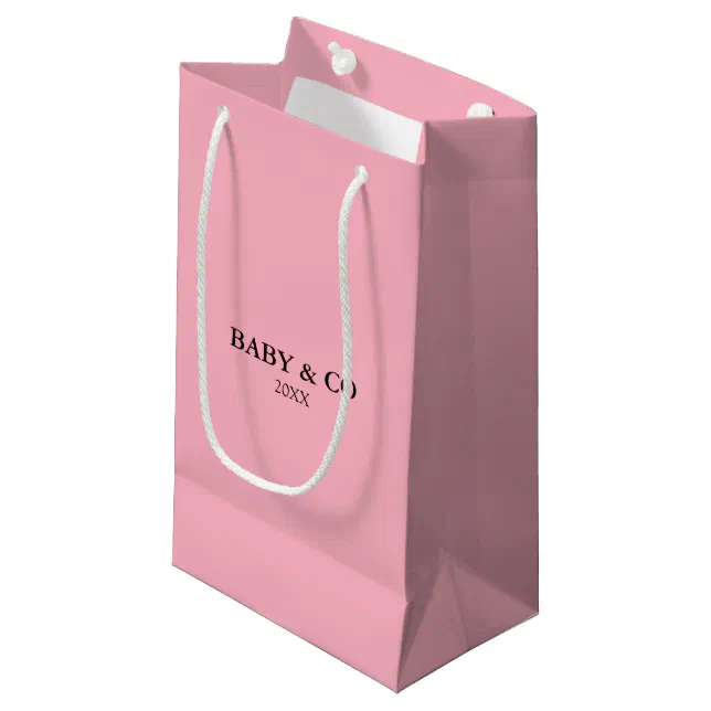 BABY Pink Its A Girl Sprinkle Shower Party Small Gift Bag | Zazzle