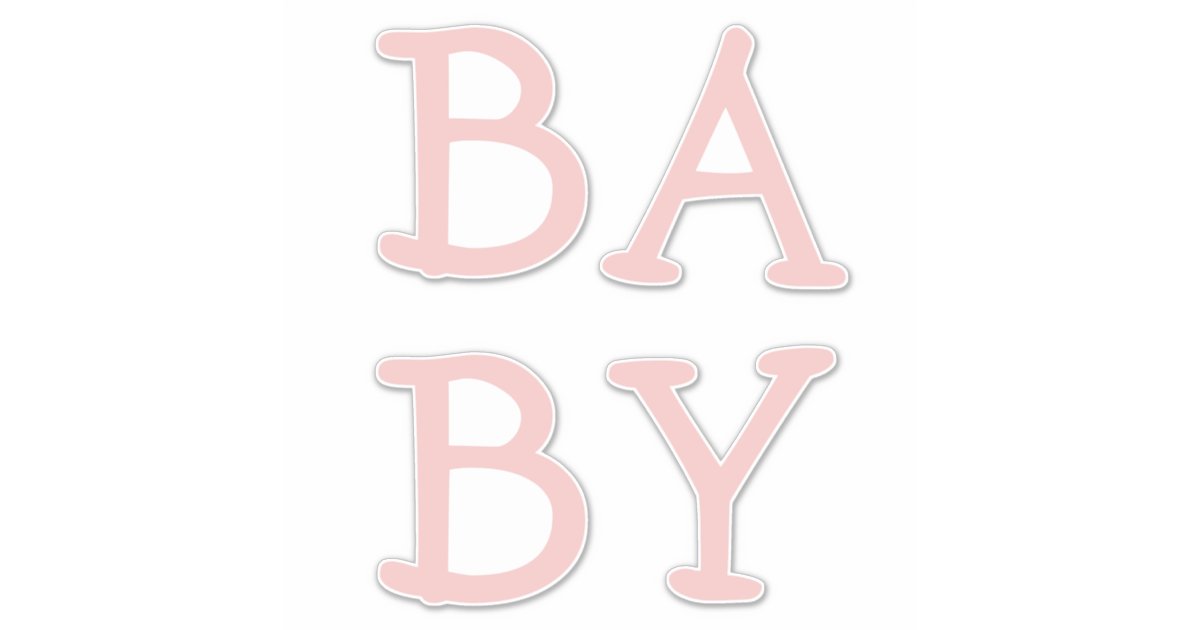 Baby Pink Nursery Custom-Cut Vinyl Sticker | Zazzle