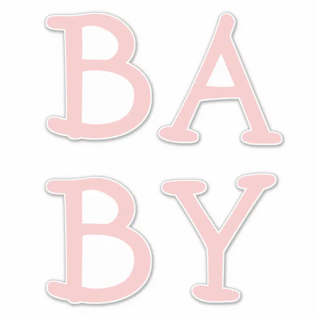 Baby Pink Nursery Custom-Cut Vinyl Sticker | Zazzle