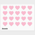 Baby pink (solid color) heart sticker | Zazzle