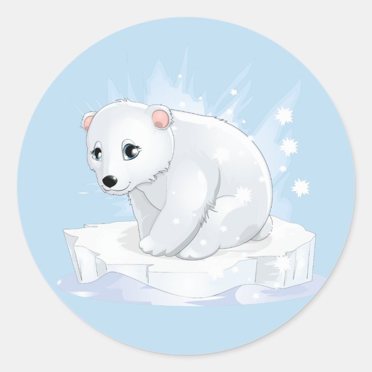 Baby Polar Bear Stickers | Zazzle