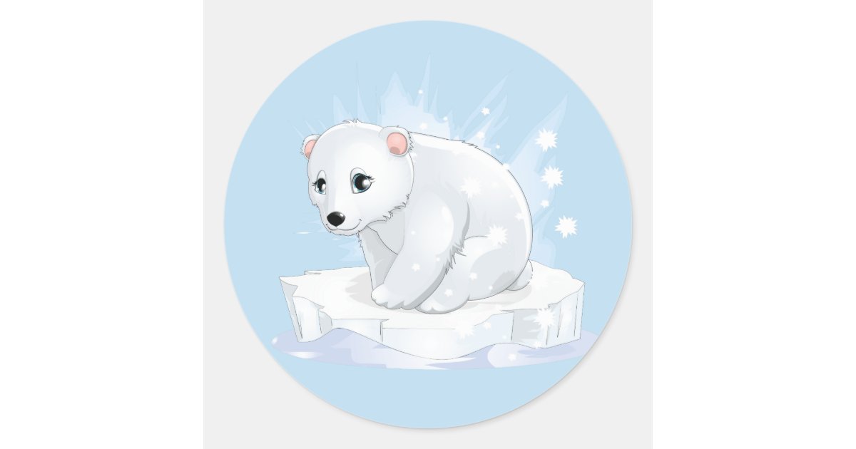 Baby Polar Bear Stickers | Zazzle