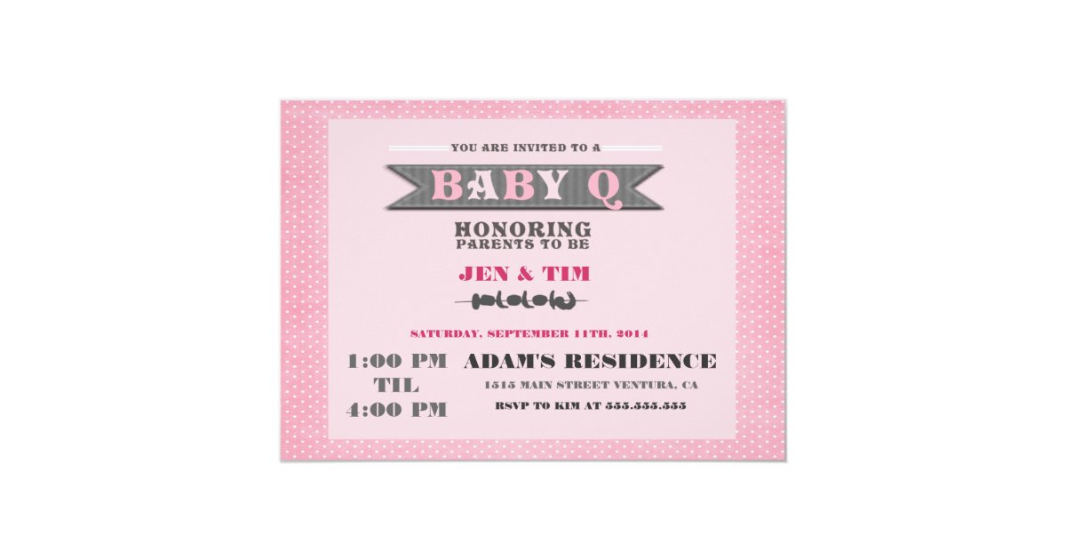 BaBy Q Baby Shower Invitation | Zazzle.com