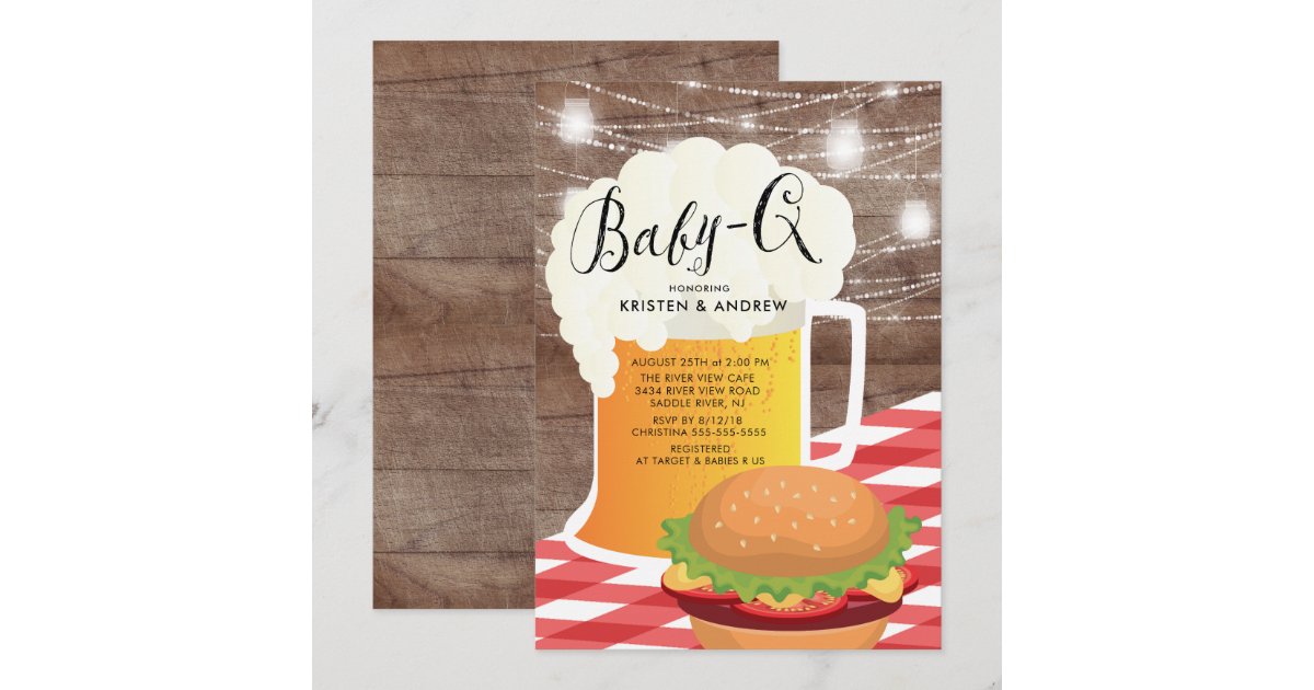 BABY - Q Baby Shower Invitation | Zazzle