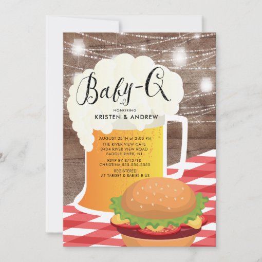 BABY - Q Baby Shower Invitation | Zazzle