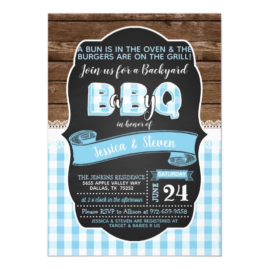 Baby Q Baby Shower Invitation for Boy - Baby Blue | Zazzle.com