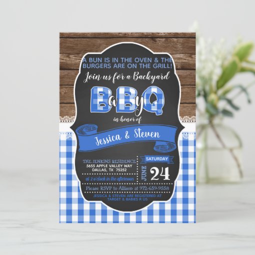Baby Q Baby Shower Invitation for Boy - Blue | Zazzle