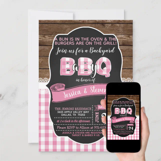 Baby Q Baby Shower Invitation for Girl- Pink | Zazzle