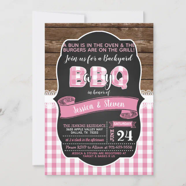 Baby Q Baby Shower Invitation for Girl- Pink | Zazzle