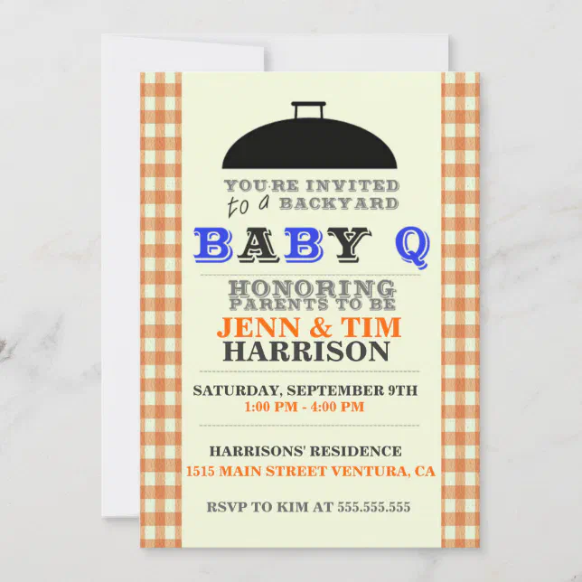 BaBy Q Baby Shower Invitations | Zazzle
