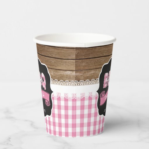 Baby Q Baby Shower Paper Cup - Light Pink | Zazzle