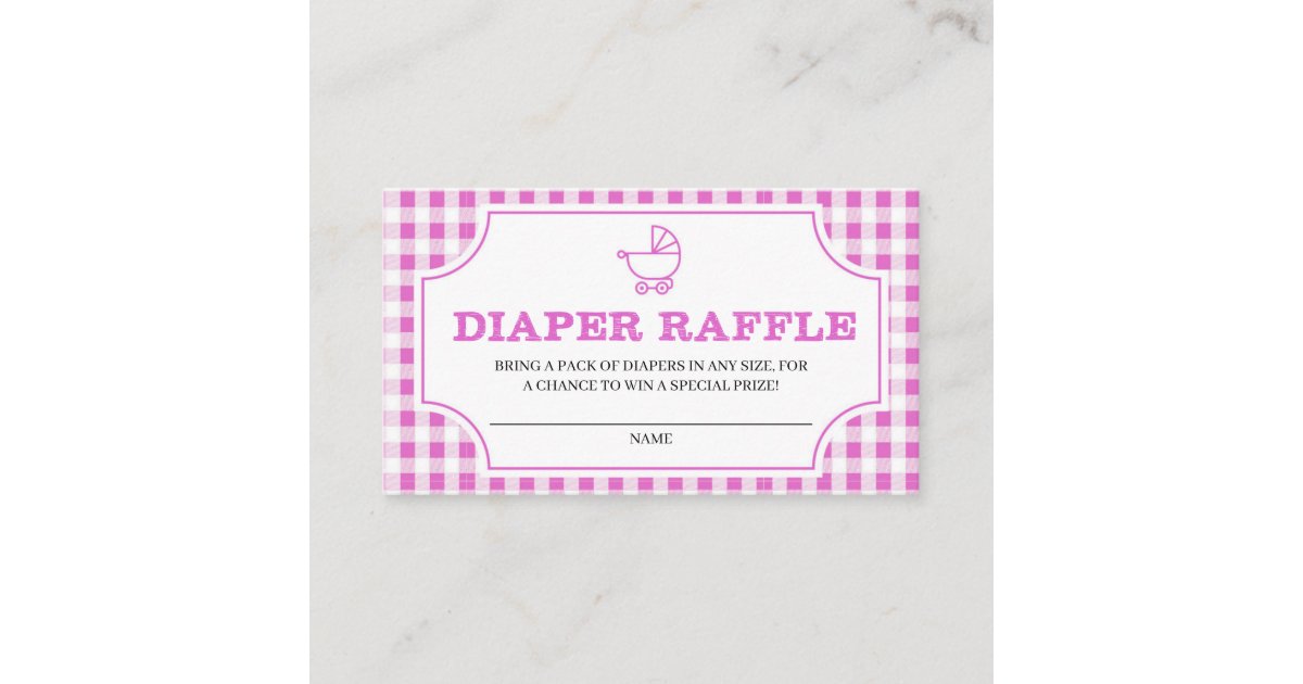 Baby Q BBQ Diaper Raffle Enclosure Card | Zazzle