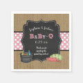 Baby Q girl baby shower decor bbq babyq Paper Napkins | Zazzle