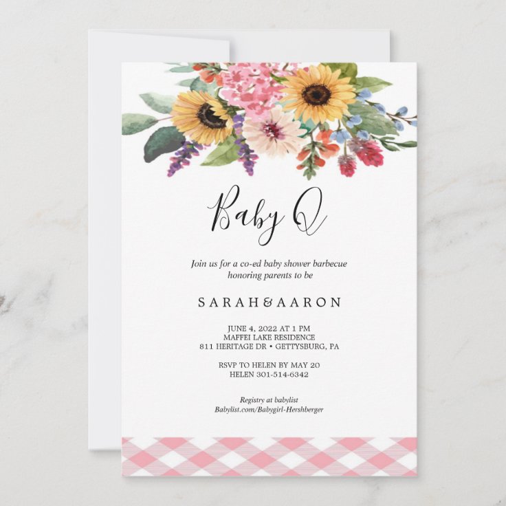 Baby-Q Invitation | Zazzle