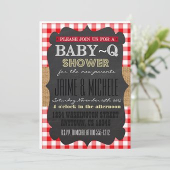 Baby-Q Invitation 5x7 | Zazzle