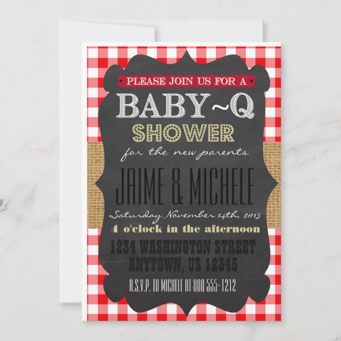 Baby-Q Invitation 5x7 | Zazzle.com