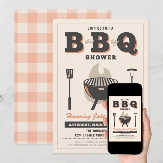 Baby Q Shower Invitation | Baby Q Invitations | Zazzle