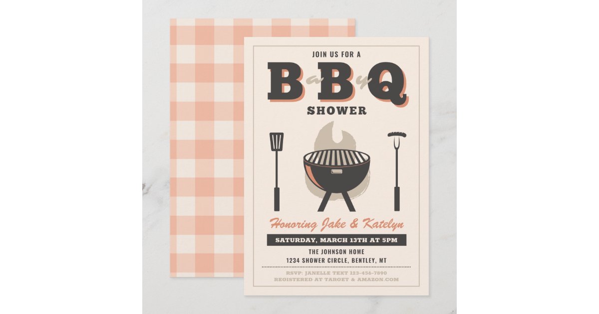 Baby Q Shower Invitation | Baby Q Invitations | Zazzle