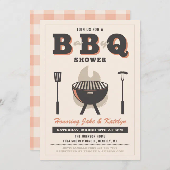 Baby Q Shower Invitation | Baby Q Invitations | Zazzle