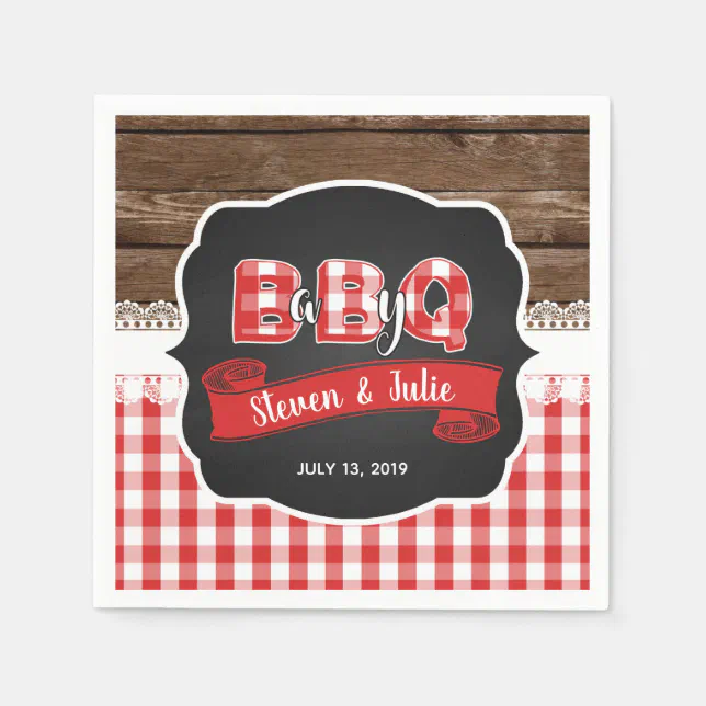 Baby Q Shower Napkin - Red | Zazzle