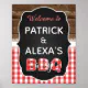 Baby Q Welcome Sign (8x10) - Red Baby Q | Zazzle