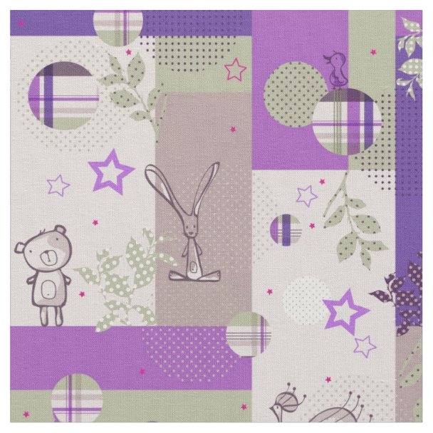 Baby Quilt Pattern 2 Fabric | Zazzle