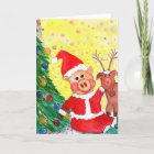 Baby Piglet Pig Easter Card | Zazzle.com