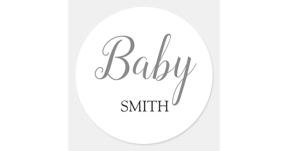 Baby Script Custom Name Stickers | Zazzle