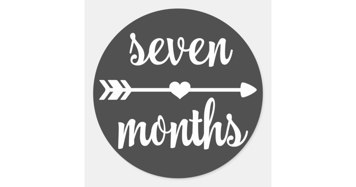 Baby Seven Months Milestone Stickers | Zazzle