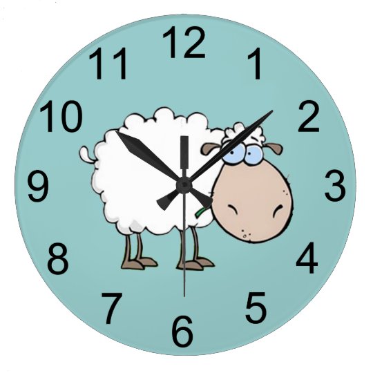 Baby Sheep Animal Wall Clock | Zazzle